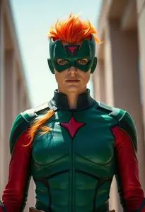 Adult Starfire Titans Costume Face Swap