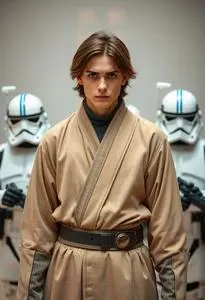 Free Anakin Skywalker Attack Clones Costume Face Swap