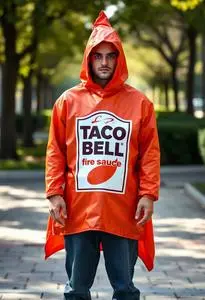Free Taco Bell Sauce Packet Adult Costume Face Swap