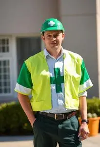 Green Cross Code Man Costume Face Swap