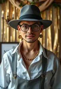 Thrift Themed Party Outfit Face Swap