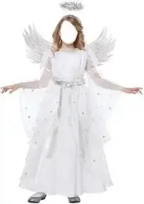 Free Angel Costume / Fancy Dress For Girls Or Women Face Swap