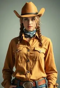 Female Western Sheriff Face Swap