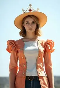 Hailey Queen Costume Face Swap Buy Stock Photo