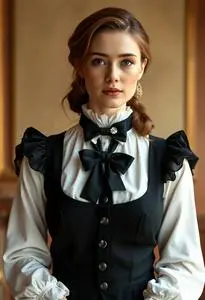 Female Butler Outfit Costume Face Swap