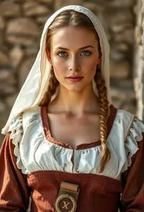 Medieval Peasant Woman Costume Face Swap