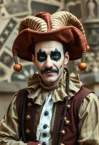 Medieval Jester Costume Face Swap