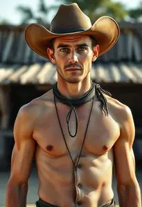 Free Shirtless Cowboy Costume Face Swap