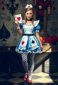 Free Alice Wonderland Card Costume Face Swap