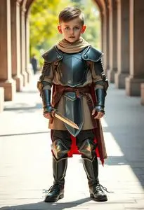 Brave Knight Boy Costume Face Swap