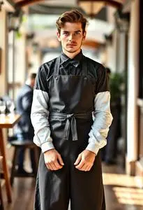 French Waiter Costume Face Swap