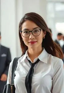 Free Business Casual Woman Work Clothes Costume AI Face Swap