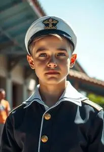 Captain Costume Boy AI Face Swap