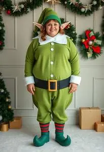 Plus Size Buddy Elf Costume Face Swap