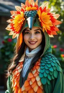 Adult Hummingbird Costume Face Swap