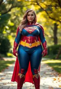 Female Superhero Costume Plus Size Face Swap