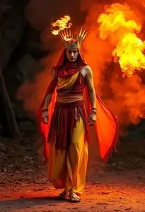 Fire Costume Dance Face Swap