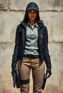 Free Woman Dea Agent Costume Face Swap
