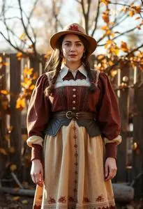 Free Woman Thanksgiving Outfit Costume Face Swap
