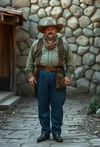Plus Size Western Costume Face Swap
