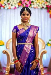 Free Tamil Nadu Wedding Reception Dress Face Swap