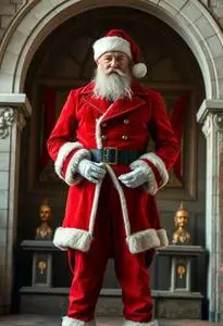 Victorian Santa Suit Costume Face Swap