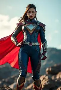 Gemma Chan Captain Superhero Face Swap