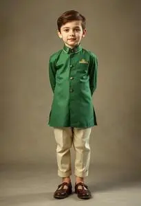 Child Green Cross Code Boy Fancy Dress Face Swap
