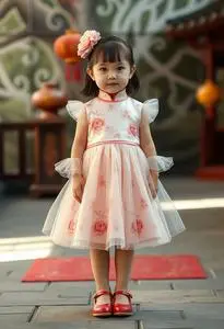 Child Girl Chinese Fancy Dress Face Swap