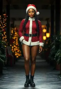 Lizzo Christmas Outfit Face Swap