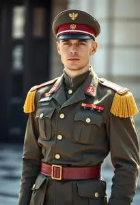 Russian Military Uniform Costume Face Swap