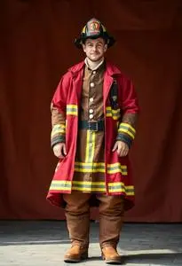 Fireman Sam Costume Adult Face Swap