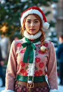 Gaudy Christmas Outfit Face Swap