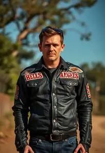 Hells Angels Biker Costume Face Swap