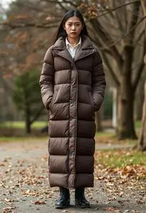 Long Puffer Coat Costume Face Swap