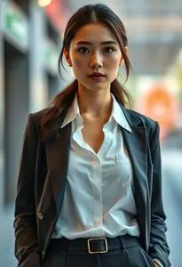 Free Woman Modern Mafia Outfit Dress Face Swap