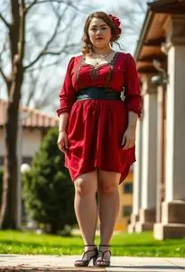 Free Plus Size Scarlet Singer Costume Woman Face Swap