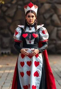 Queen Hearts Playing Card Costume Face Swap Buy Stock Photo