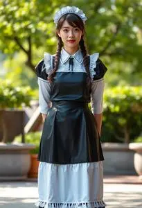 Vinyl Maid Costume Face Swap