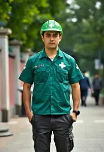Green Cross Code Man Costume Face Swap