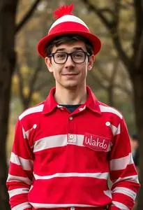 Free Wheres Waldo Classic Adult Waldo Costume Face Swap