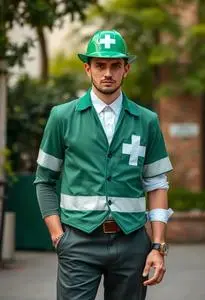 Free Green Cross Code Man Costume Face Swap