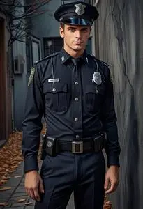Funny Cop Halloween Costume Face Swap