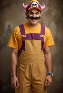 Free Wario Costume Adult Face Swap