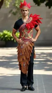 Ballroom Samba Dance Costume Face Swap