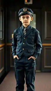 Free Boy Train Conductor Outfit Face Swap