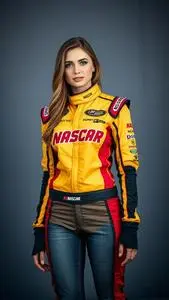 Nascar Driver Woman Costume Face Swap