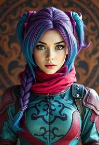 Jinx Arcane Cosplay Face Swap