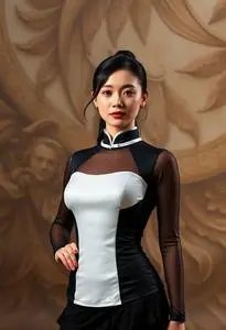 Modern Standard Dance Attire Female Face Swap