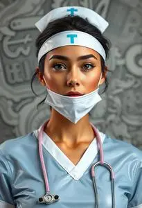 Rubber Nurse Outfit Face Swap